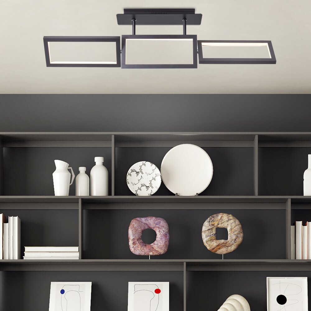 Brilliant Ranut Lampa Sufitowa LED Czarny G99494/06 | swiatlampy.pl